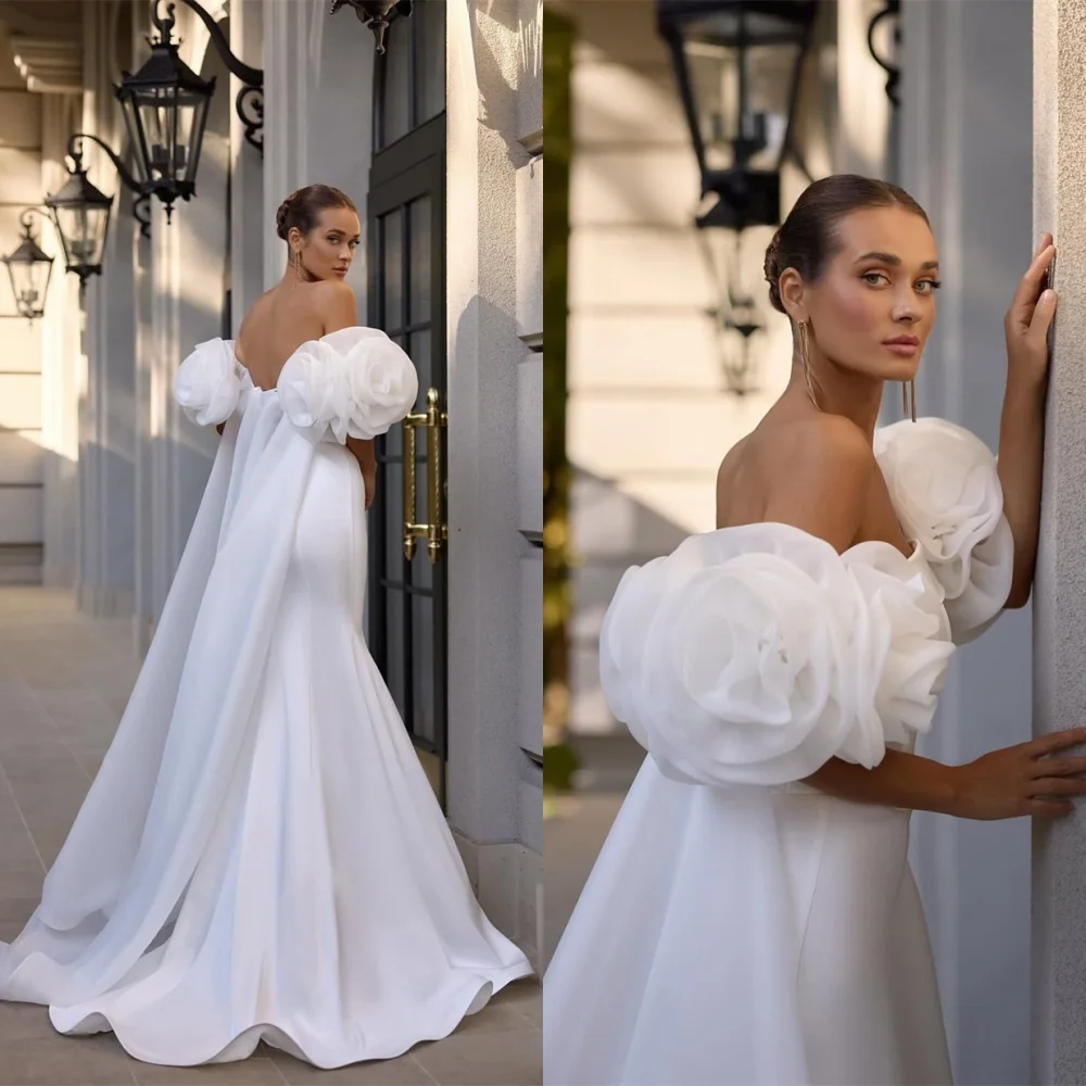 Robe de mariée sirène personnalisée, exquise, moderne, sans bretelles ...