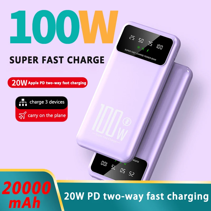 30000mAh-Power-Bank-66W-Portable-External-Battery-Charger-Ultra-Fast ...