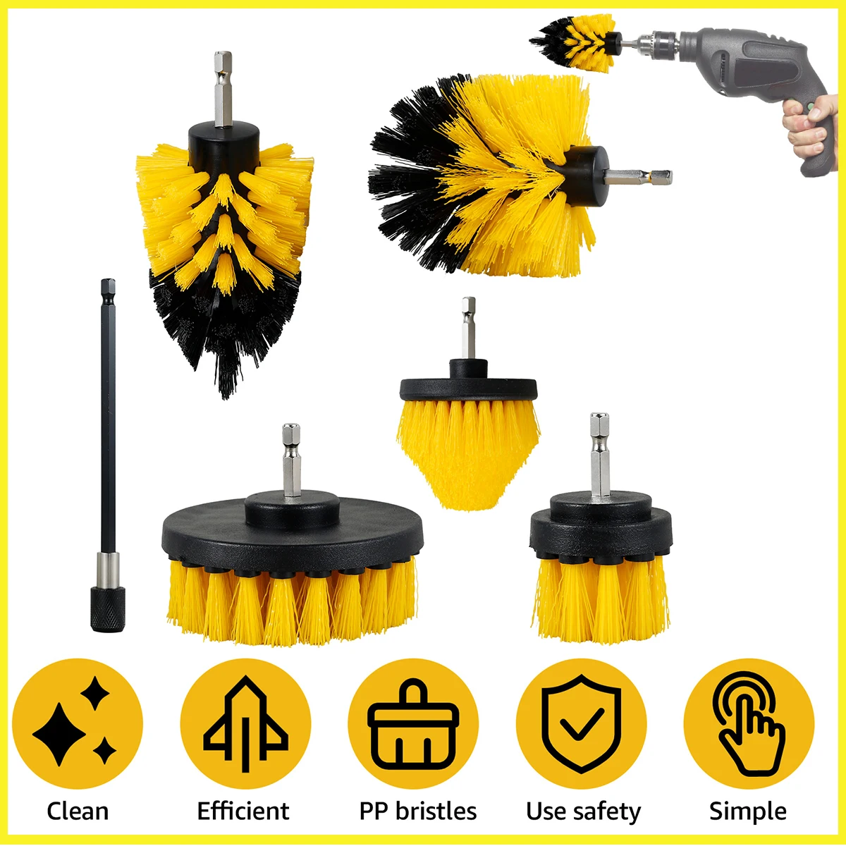 Electric Drill Brush Kit Electric Cleaning Brush Electric Drill Brush ...