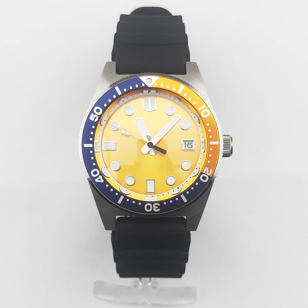 40mm-Corgeut-Sterile-Steel-NH35A-Black-Yellow-Dial-Men-Watch-Sapphire ...