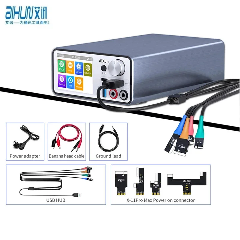 JC Aixun P2408S 12V 8A Intelligent Regulated Power Supply With Battery ...