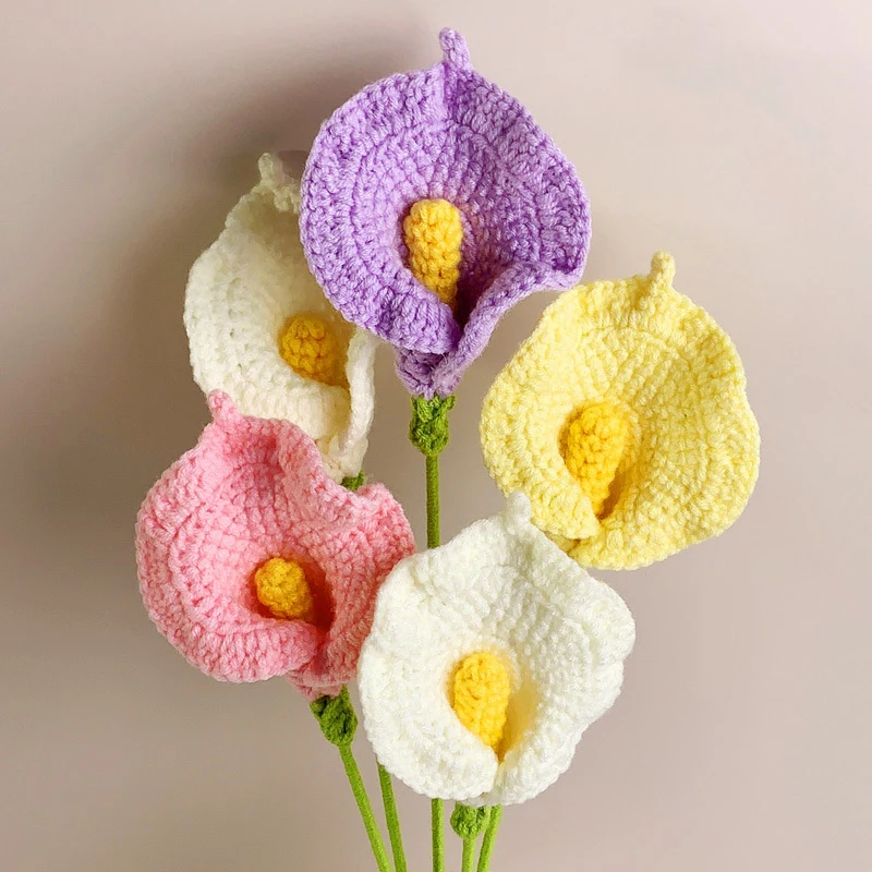 Crochet Pansy Bouquet