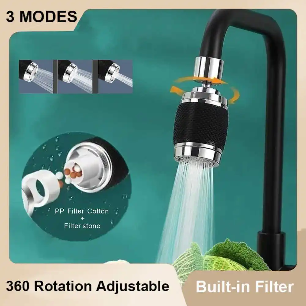 3-Modes-adjustable-Space-Kitchen-Faucet-Aerator-Water-Filter-Diffuser ...