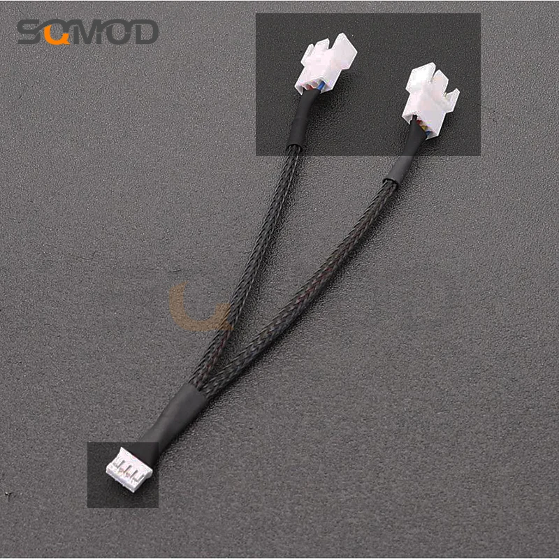 Mini 4-Pin GPU to Dual 4-Pin PWM Fan Splitter Adapter Cable With Black ...