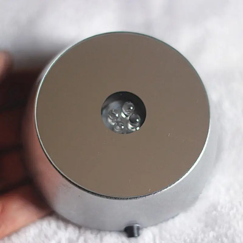 4-LED-Round-Luminous-Light-Base-Stand-Battery-Power-Colorful-Base ...