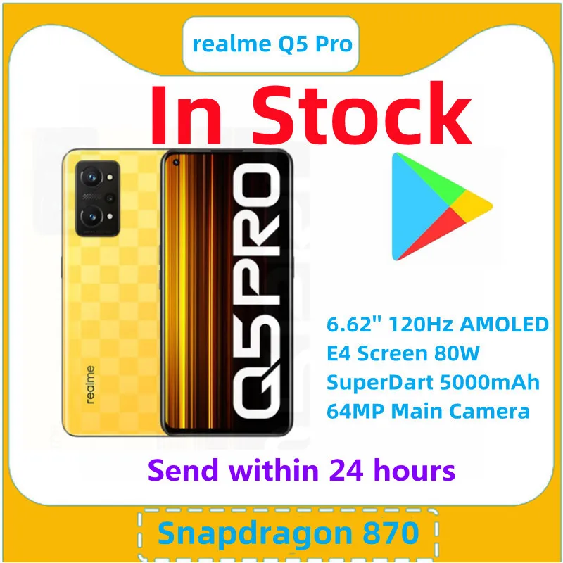 Realme Q5 Pro Celular, 128GB, 5G, 6,62 ", E4 AMOLED, 120Hz, Snapdragon 870, 5000mAh, Carga 80W ...