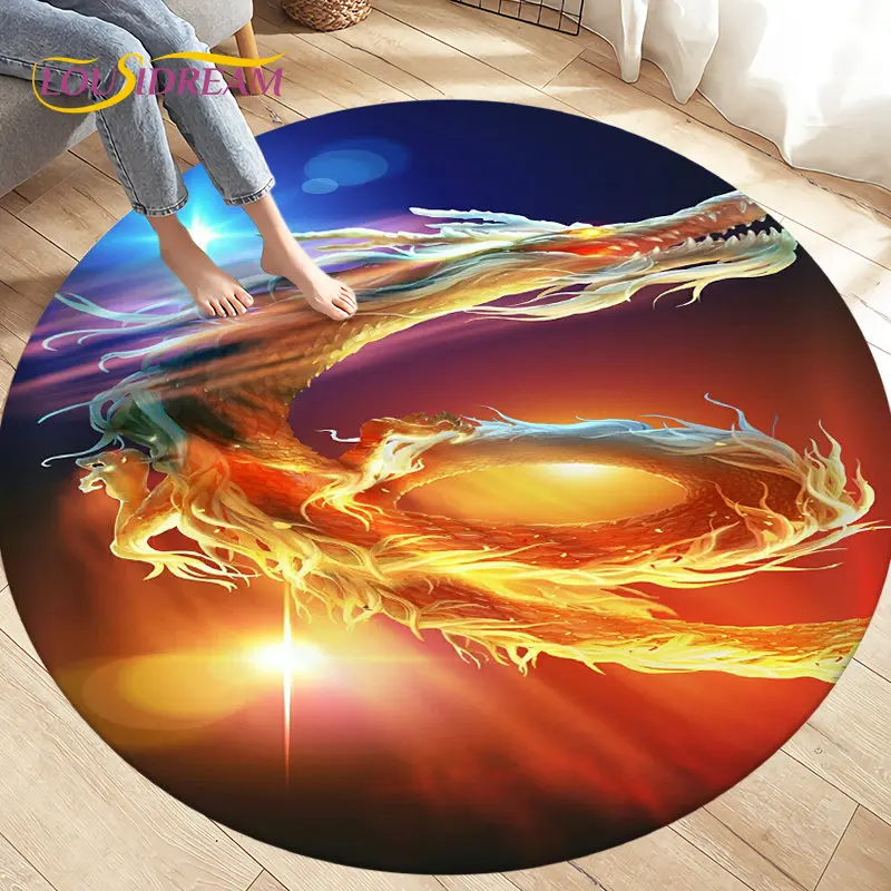 3D-Cartoon-Mysterious-Dragon-Area-Rug-Round-Carpet-Rug-for-Living-Room ...