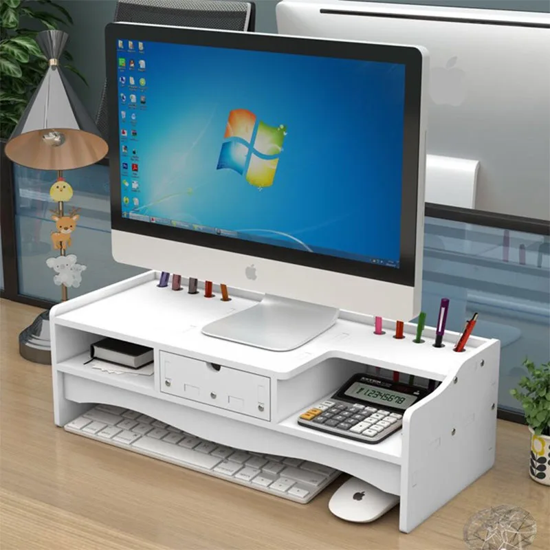 Storage Rack Computer Material Stationery Supplies Desktop Monitor ...