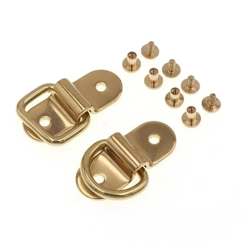 2pcs/Lot Metal Rivet D Ring Connector Buckle Leather Craft Garment Bag ...