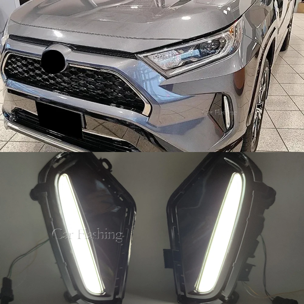 Car-DRL-For-Toyota-RAV-4-RAV4-2019-2020-2021-2022-LED-blue-fog-lamp ...