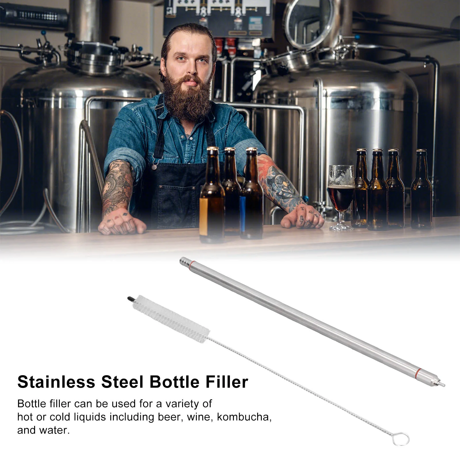 Beer Bottle Filler Beer Bottle Filler Set 304 Stainless Steel Spring ...