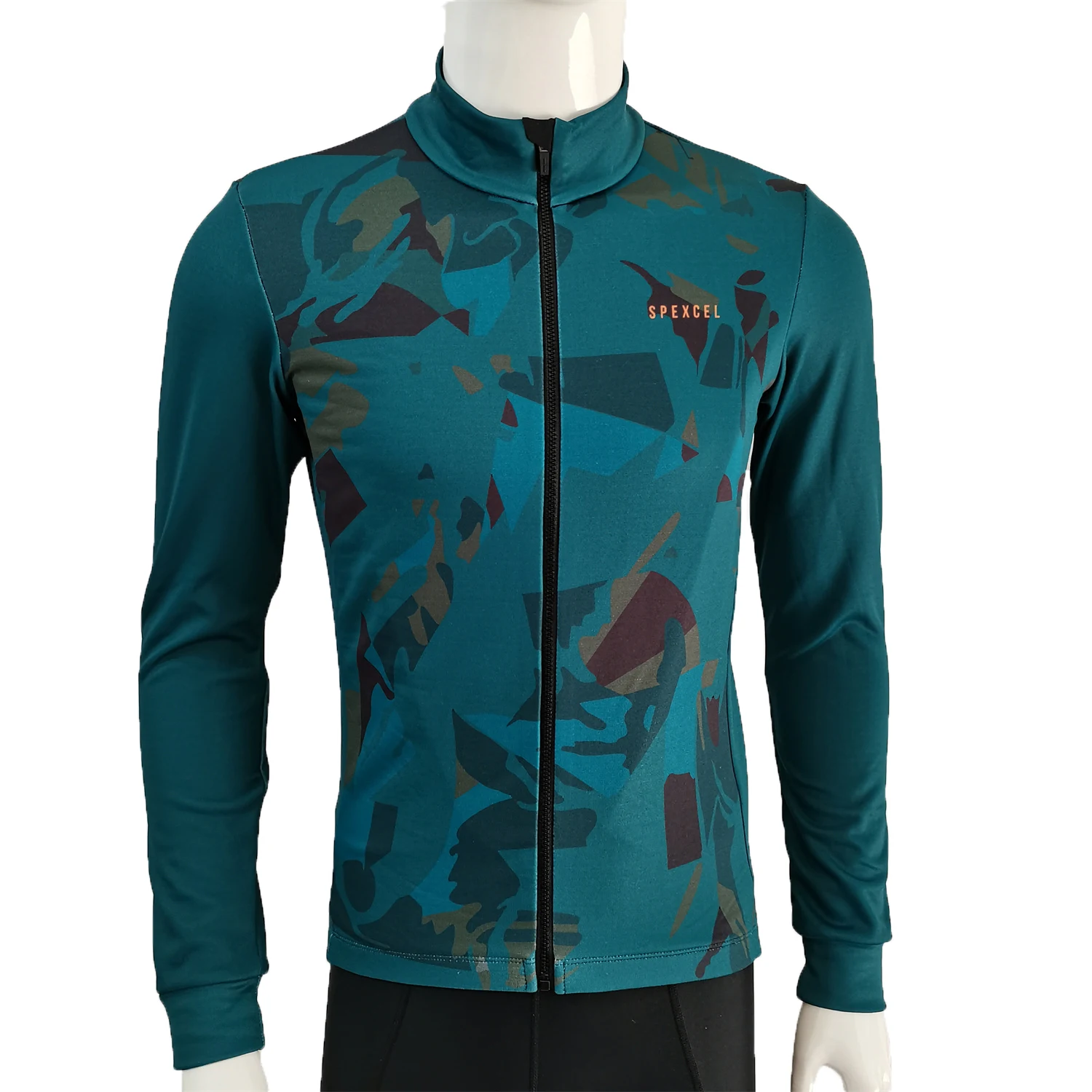 SPEXCEL 2022 New Aero Fit Camouflage Winter Thermal Fleece Cycling Jersey Long Sleeve Keep Warm ...
