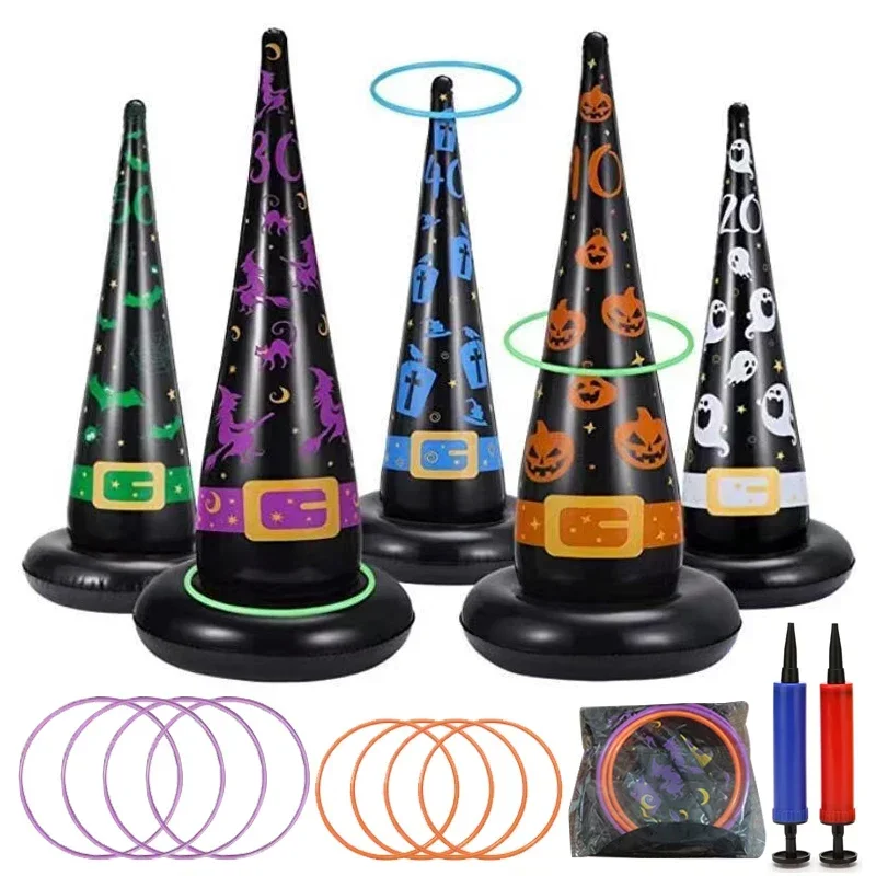 Halloween-ring-toss-game-set-with-inflatable-witch-hat-the-perfect ...