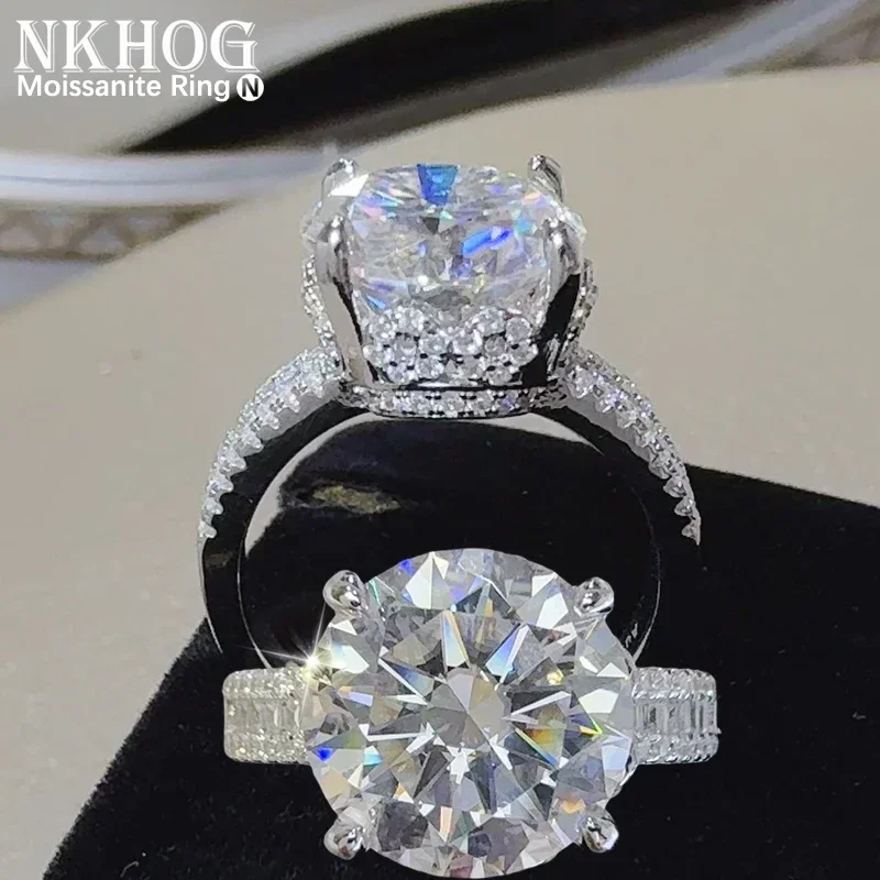 NKHOG-5CT-Moissanite-Ring-S925-Sterling-Silver-Plated-AU750-D-Color-Round-Diamond-Women-Eternity ...