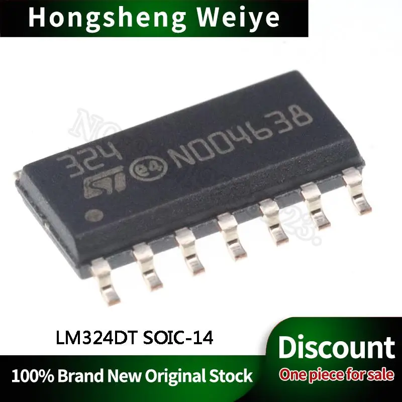 10Pcs 100% New Original SMD LM324DT SOIC-14 chip four-way operational amplifier IC Chip In Stock ...