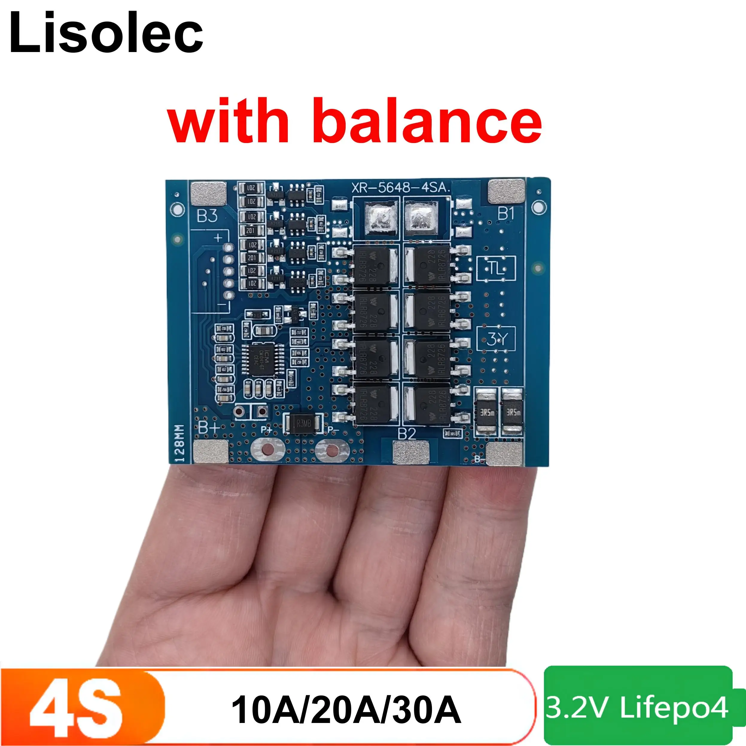 4S 12V Lifepo4 BMS 10A 20A 30A With Balance Function For 32650 32700 ...