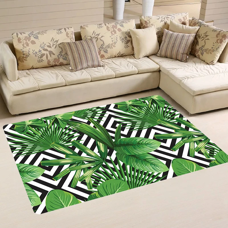 Living-Room-Palm-Tree-Pattern-Carpet-Entrance-of-House-Rugs-Carpets ...