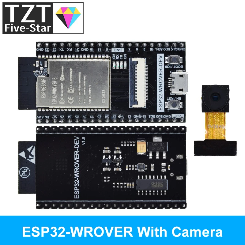 Módulo de cámara ESP32, placa de ESP32-WROVER con cámara, wifi, Bluetooth, para Arduino IDE C ...