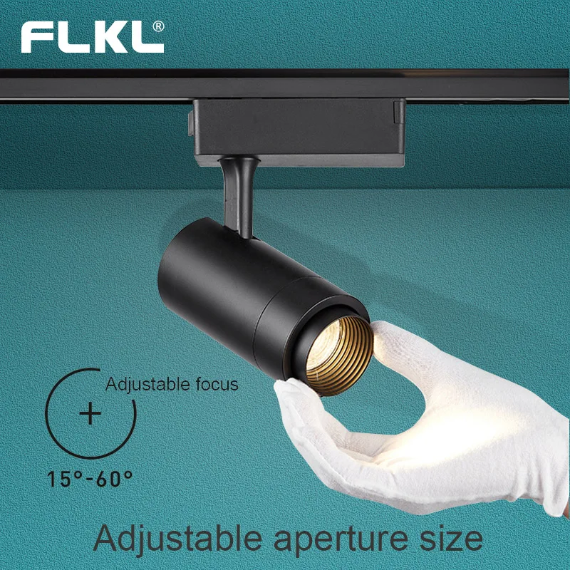 LED-Focus-Track-Light-Spotlights-COB-Zoom-Track-Lighting-Wall-Rail-Spot ...