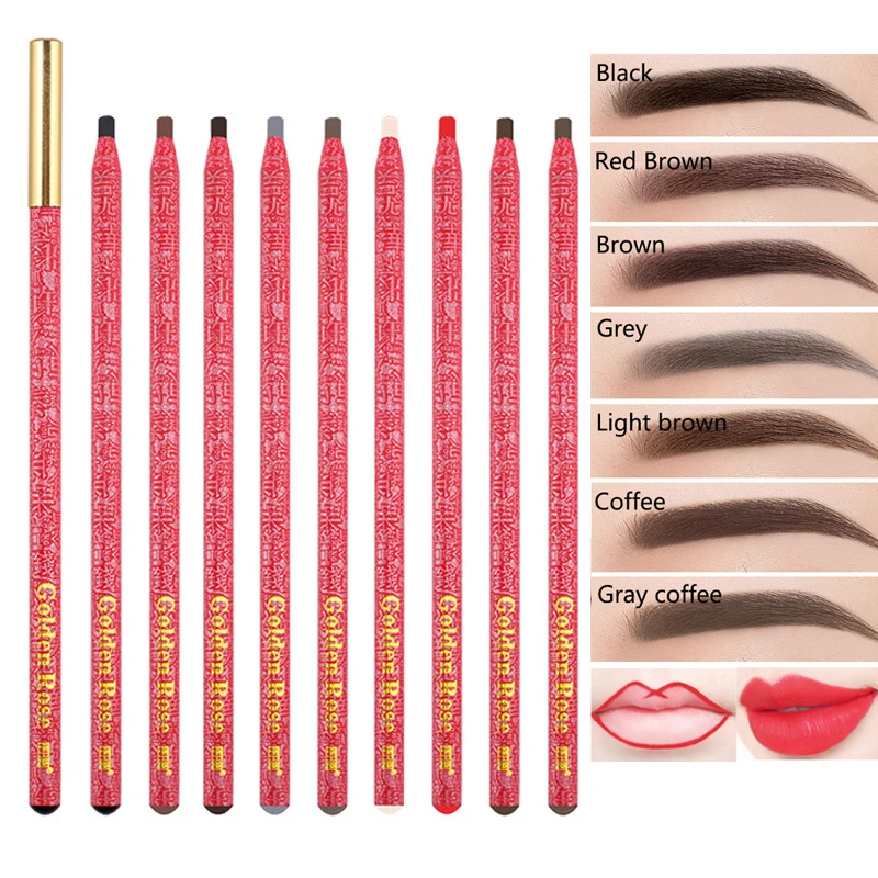 Long-Lasting-Waterproof-Eyebrow-Pencils-Peel-Off-Red-Lip-Pencil-Set-For ...