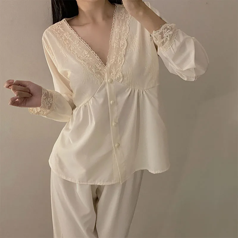 Women-Satin-Pajamas-Set-Long-Sleeve-Soft-Homewear-Clothes-Pijamas ...