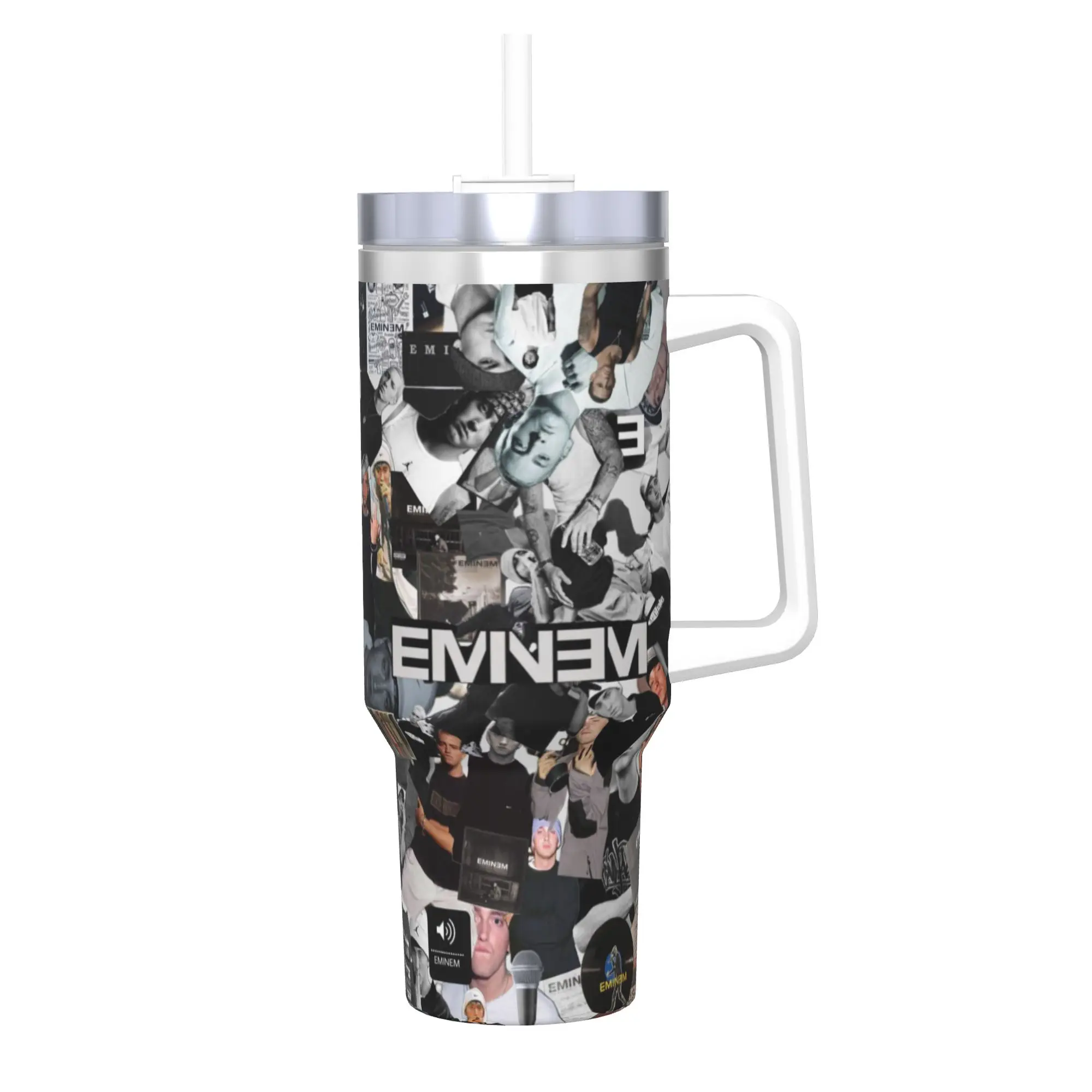 Eminem Tumbler With Straw Stainless Steel Travel Mug Double Wall Vacuum ...