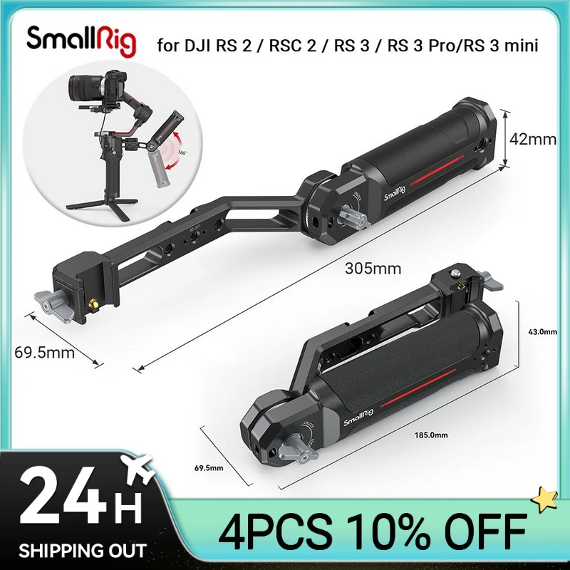 SmallRig Adjustable Handle Sling Handgrip for DJI RS 2 / RSC 2 / RS 3 / RS 3 Pro/ RS 3 Mini ...