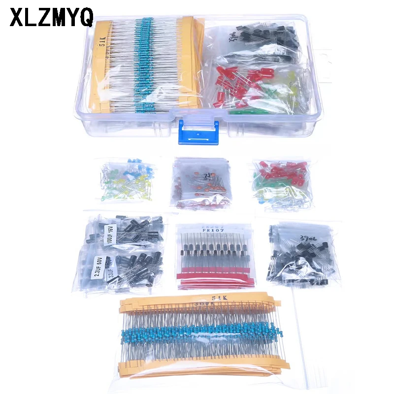 Electronic-Components-DIY-Kit-Common-Capacitors-Metal-Film-Resistors ...