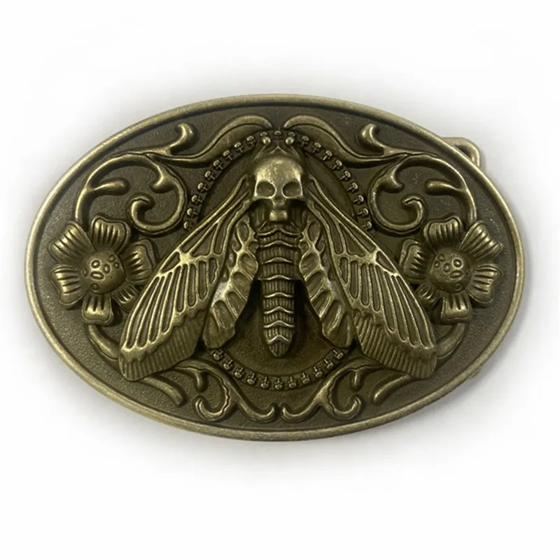Western Cowboy Moth Skull Belt Buckle - Fashionable Unique Design ...
