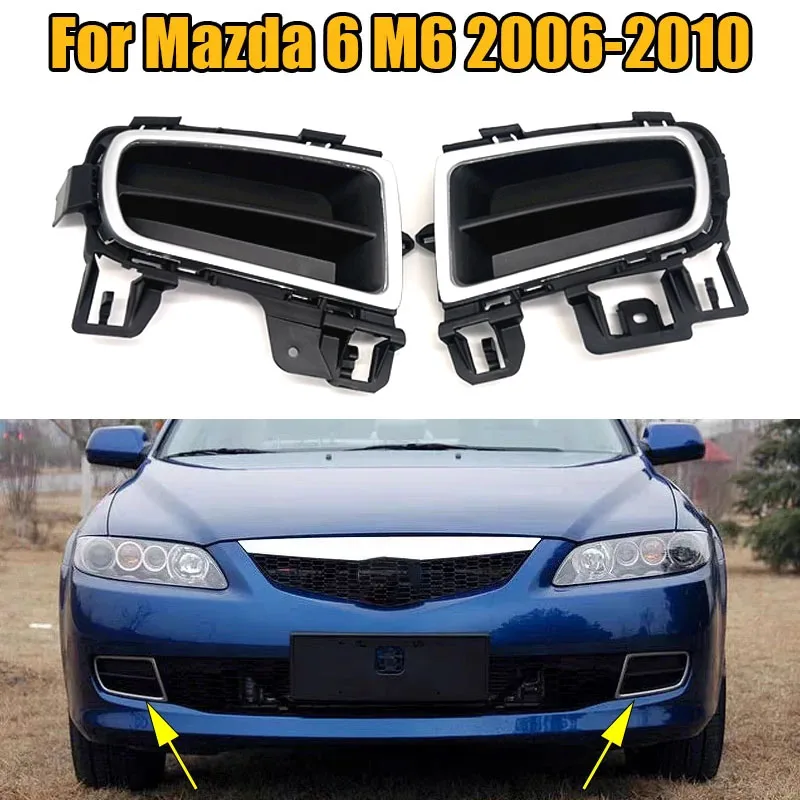 Left Right Front Bumper Grille Fog Lights Box Frame Front Bumper Air ...