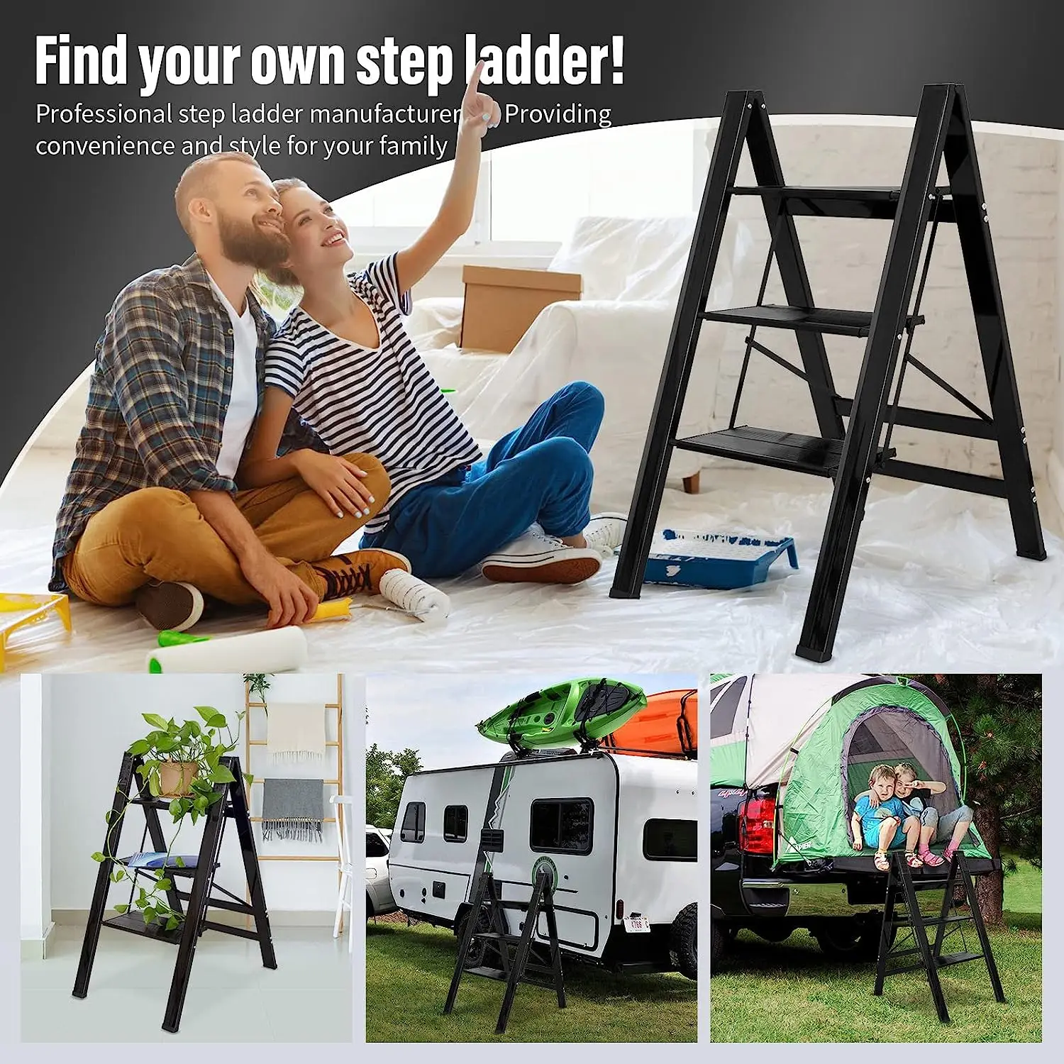 Household-Ladder-Folding-Ladder-Portable-Ladder-Chair-Multifunction ...
