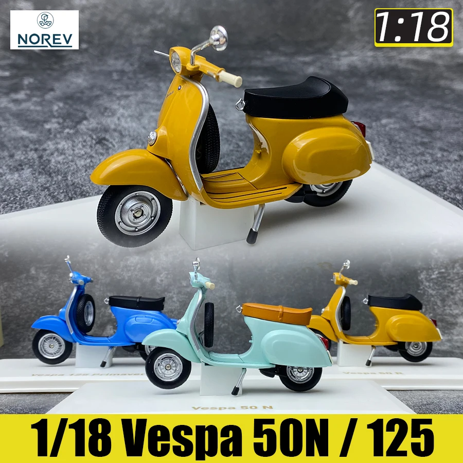 NOREV 1/18 scale new Vespa 50 R 50 N 125 Primavera motorcycle model ...