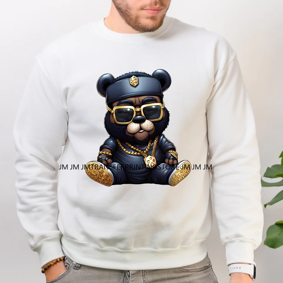 Heat Transfer Tape Graffiti Bear Iron-On Transfers - Urban Cartoon ...