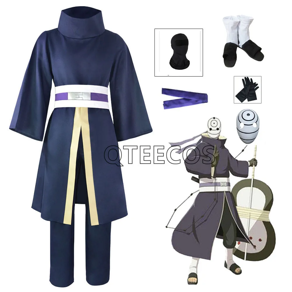 Anime Tobi Uchiha Cosplay Costume Obito Mask Carnival Halloween Party ...