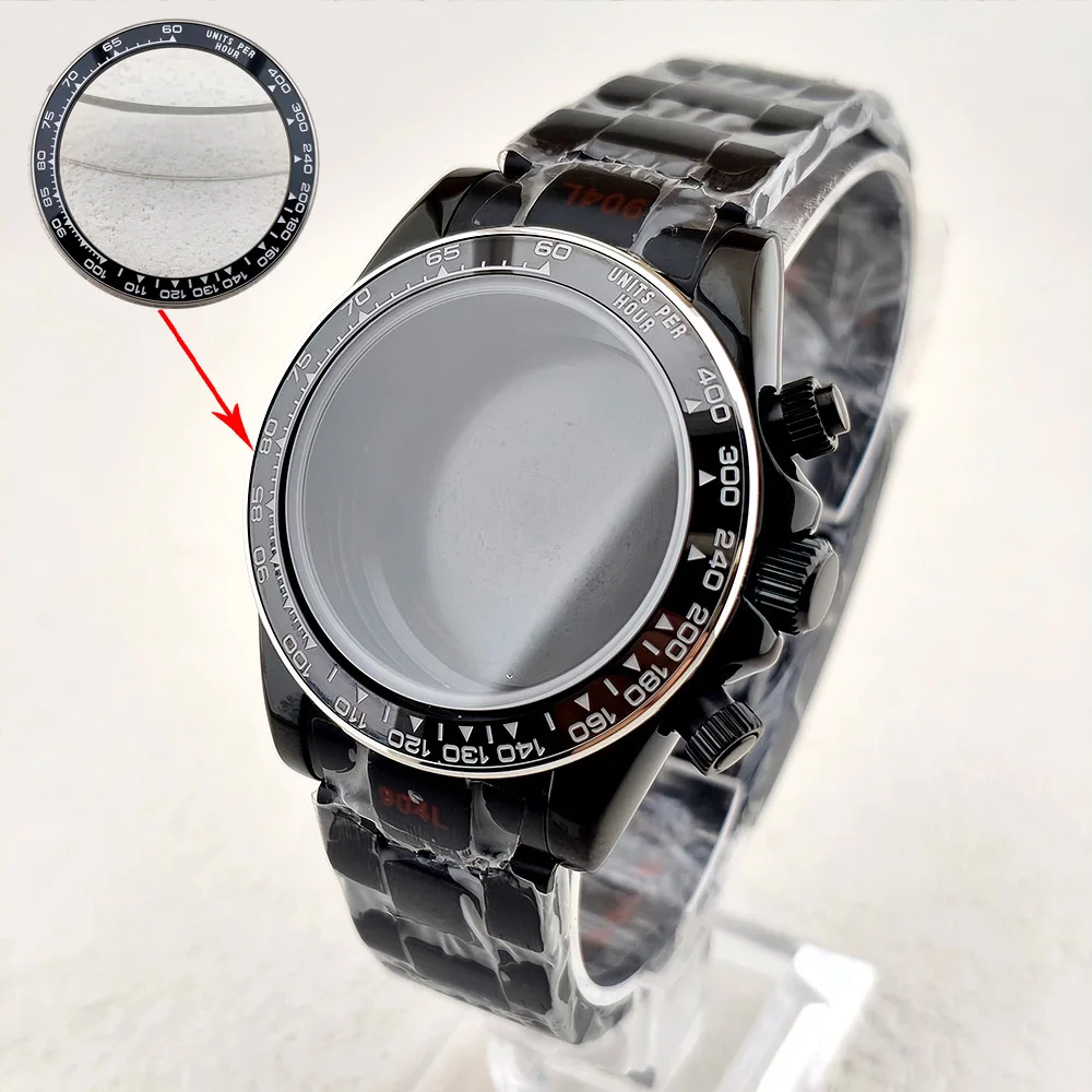 39mm bezel Stainless steel outer ring with ceramic inner ring fit VK63 ...