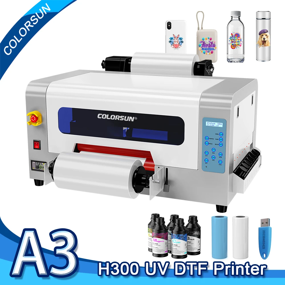 Colorsun A3 UV DTF Printer 2-in-1 UV DTF Sticker Printing Machine UV ...