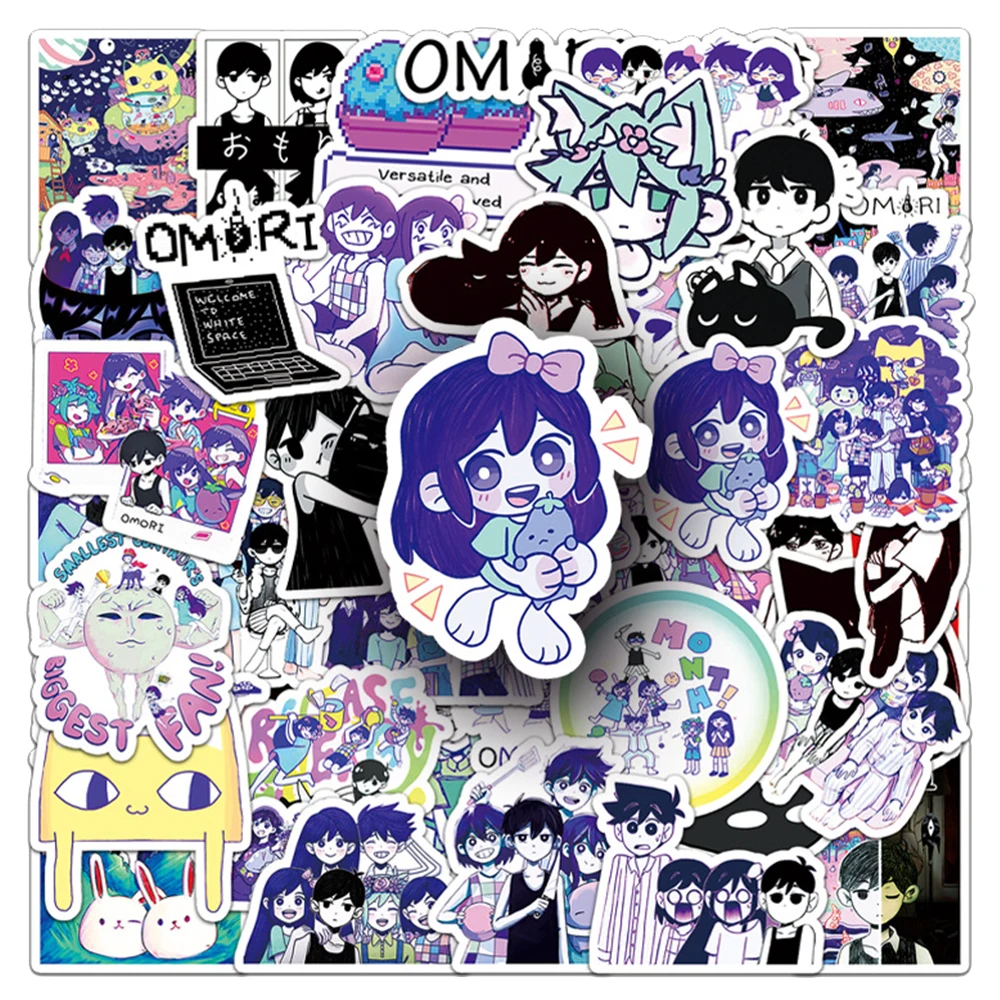 10-30-50pcs-Anime-Game-Omori-Stickers-Cartoon-Decals-Skateboard-Laptop ...