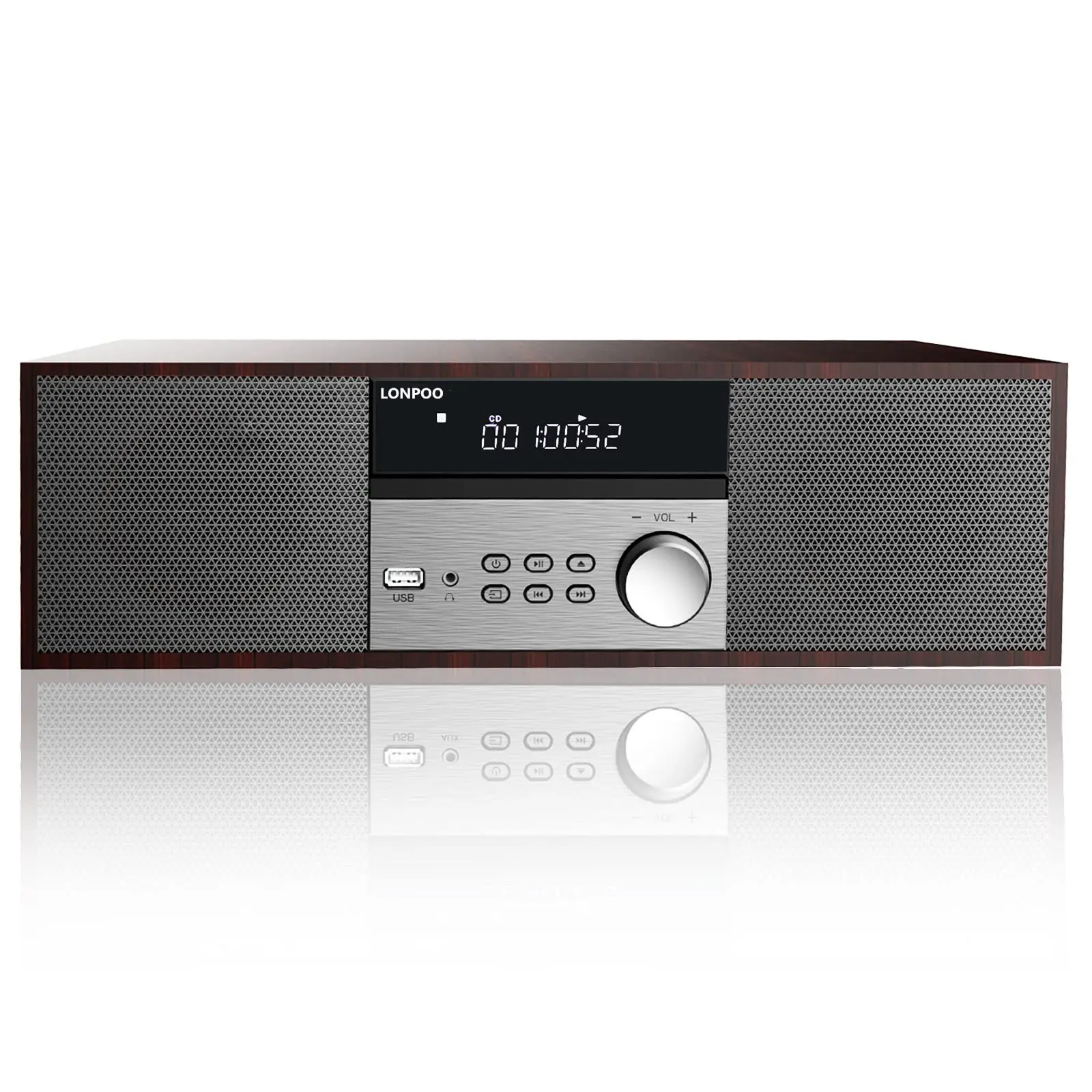 CD-Player-40W-Compact-Component-System-CD-Stereo-FM-Bluetooth-Speaker ...
