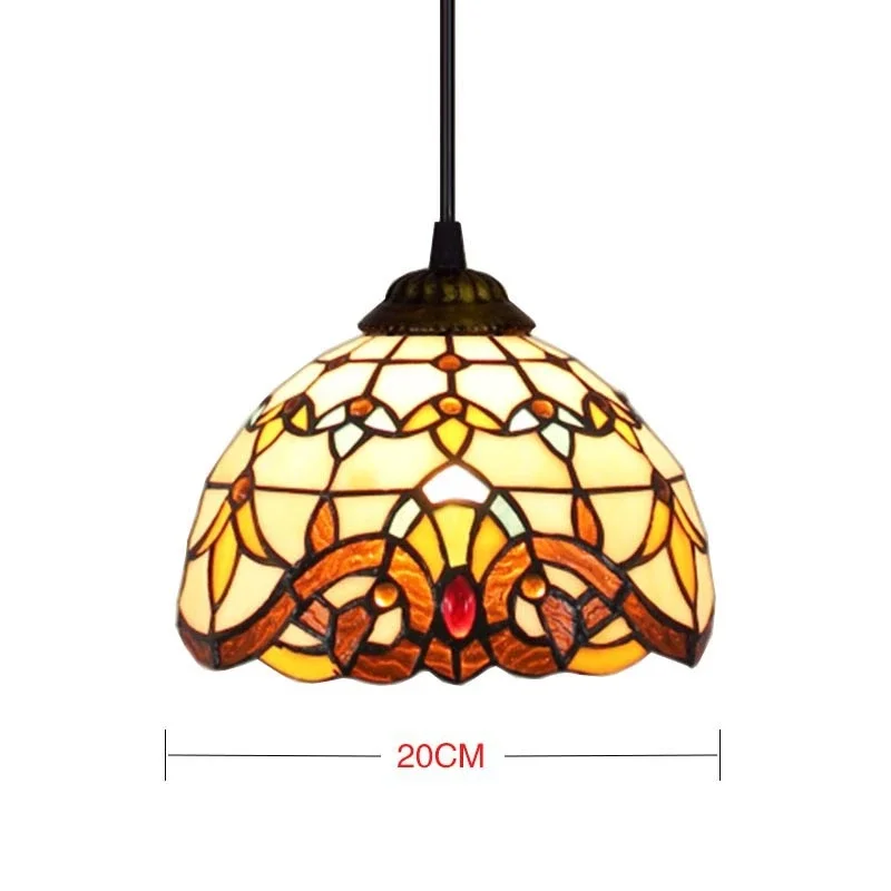 Mediterranean-light-fixtures-European-Retro-Tiffany-Colorful-Glass ...