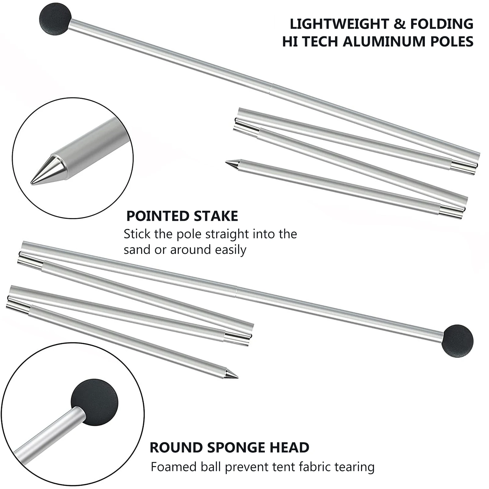 Outdoor-Aluminum-Canopy-Pole-Canopys-Pole-Beach-Tent-Support-Frame-Top ...