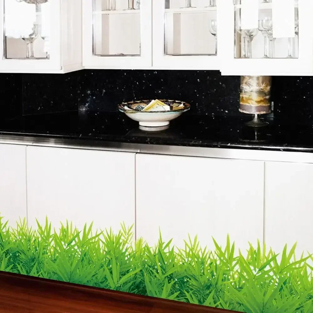3D-Fresh-Green-Grass-Wall-Stickers-Baseboard-PVC-Skirting-Kids-Living ...