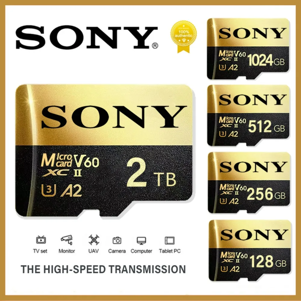 SONY-2TB-U3-A2-Memory-Card-1TB-512GB-Micro-TF-SD-Card-64GB-128GB-256GB ...