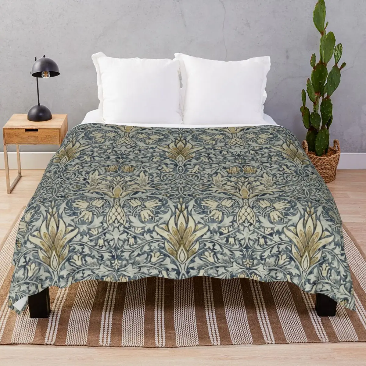 William Morris Snakeshead Pattern Blanket Velvet Print Comfortable ...