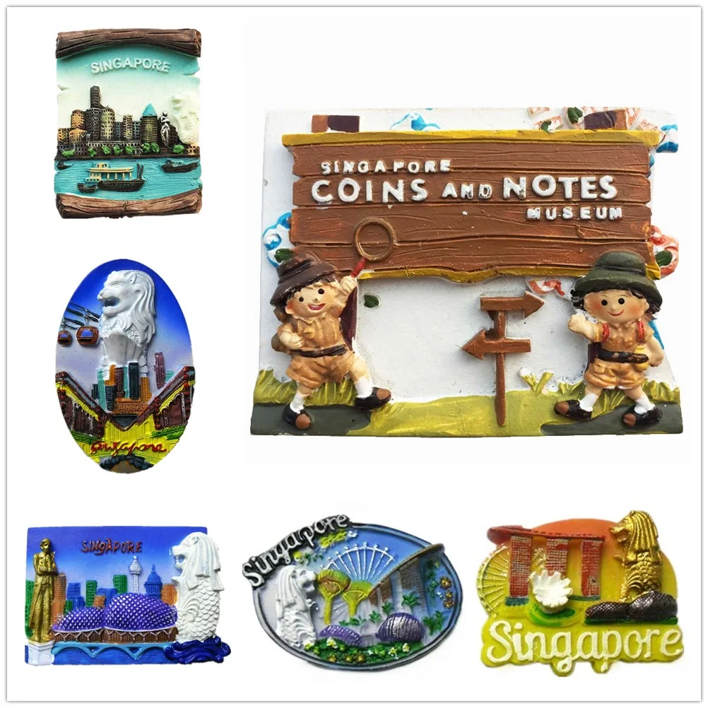 Asia Singapore scenery Fridge Magnets Tourism Souvenir Refrigerator ...