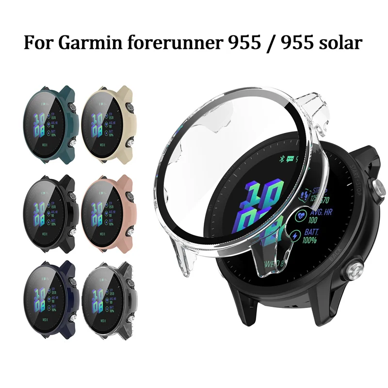 Hard-Edge-PC-Case-For-Garmin-Forerunner-955-Full-Screen-Protector-Smart ...