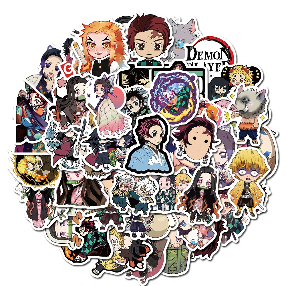 50-pcs-set-Demon-Slayer-Sticker-Japanese-Anime-Waterproof-Travel ...