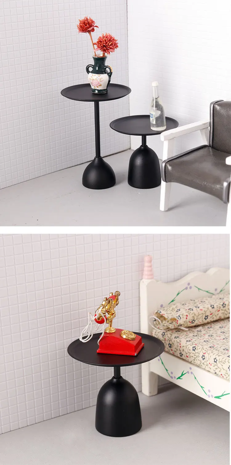 Металлический чайный столик 1/12 для кукол OB11 | AliExpress