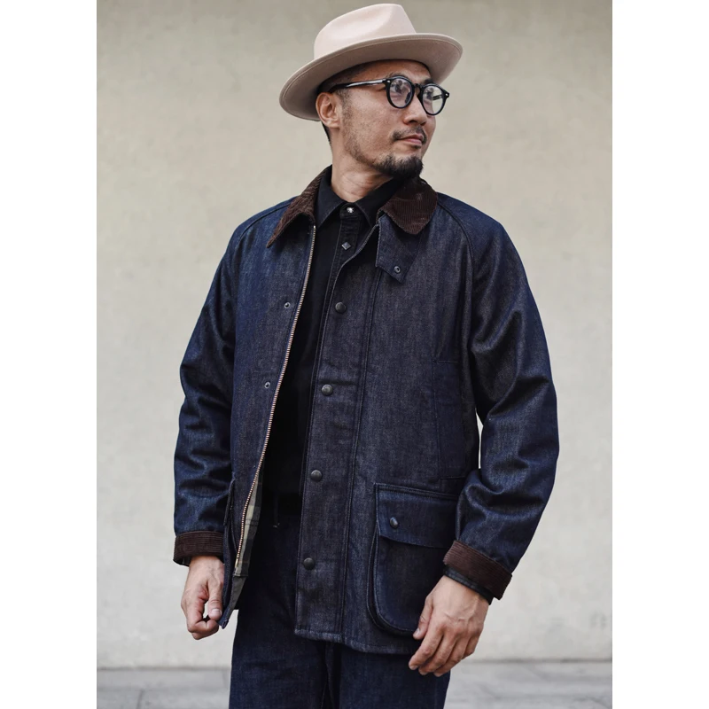 Sauce-Zhan-Abrigo-vaquero-Ranger-sin-cera-para-hombre-gabardina-r-stica ...