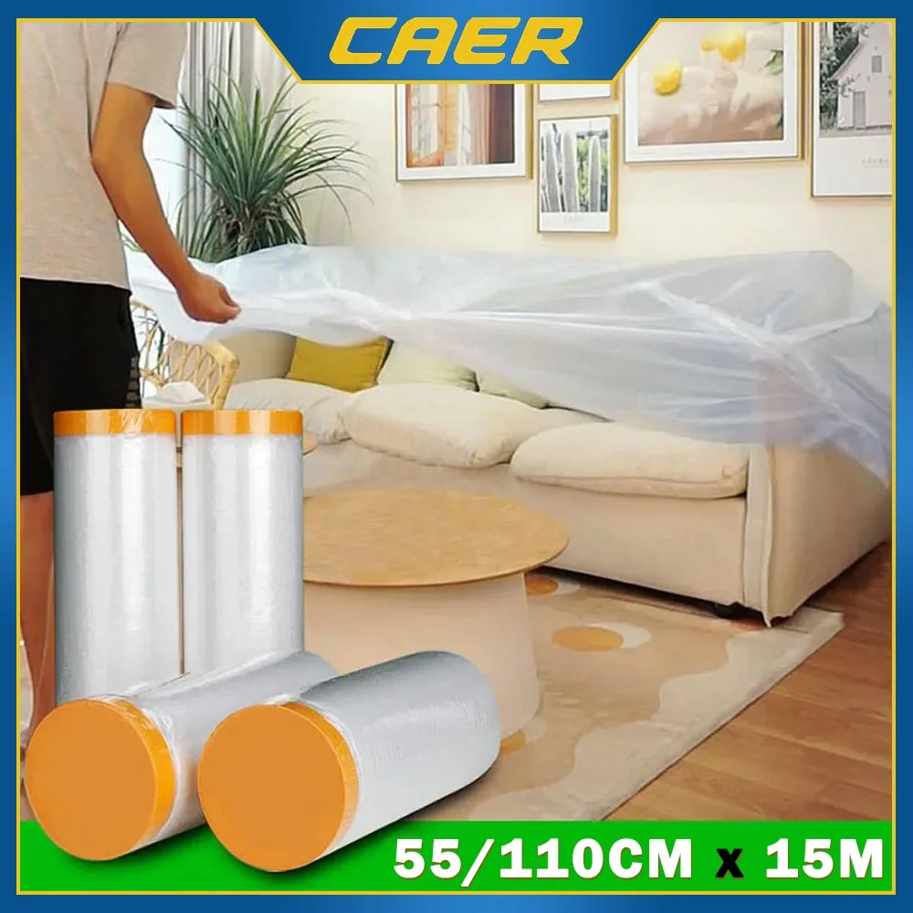 15M-Plastic-Masking-Film-Car-Paint-Transparent-Painting-Drop-Cover ...