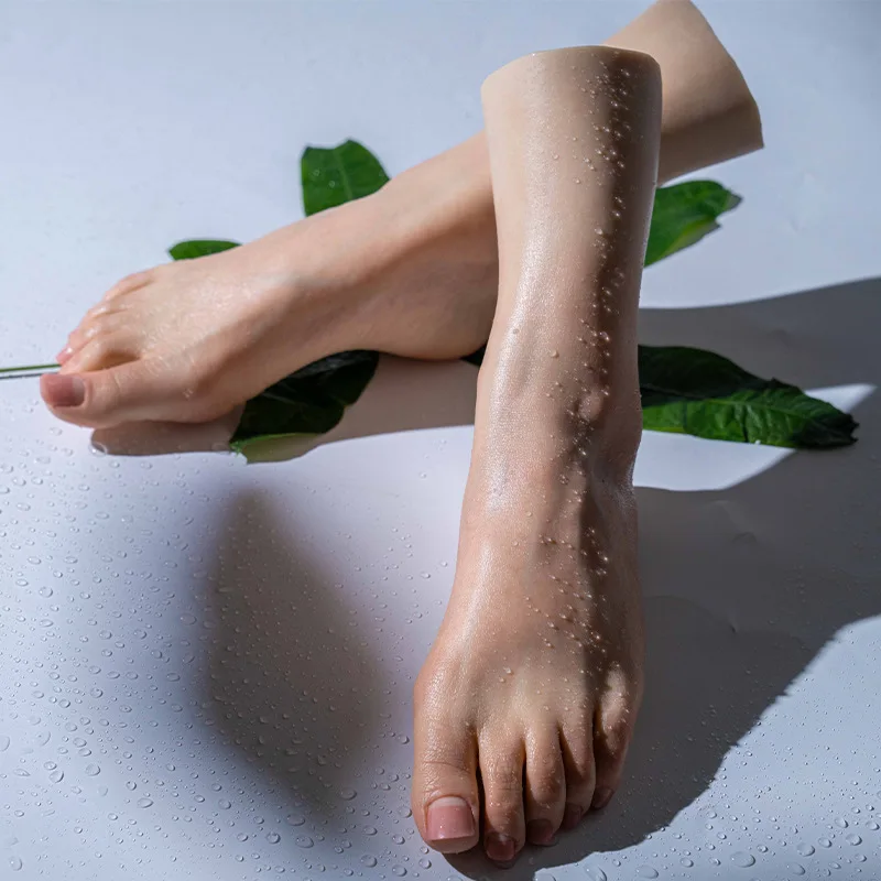 Mannequin-Foot-Female-Fake-Nail-Practice-Lifelike-Silicone-Feet-Model ...